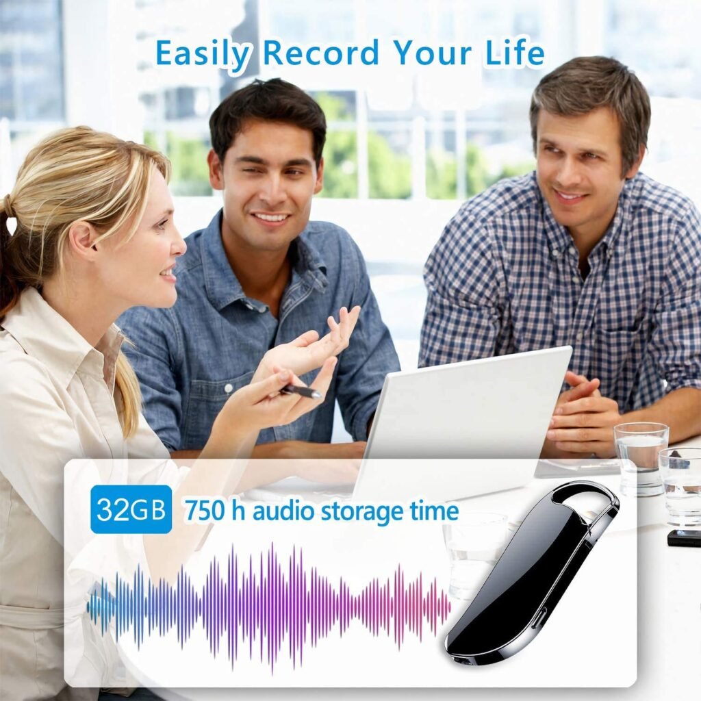 Spy Keychain Voice Recorder, 20Hours Battery Backup with Sensitive ...