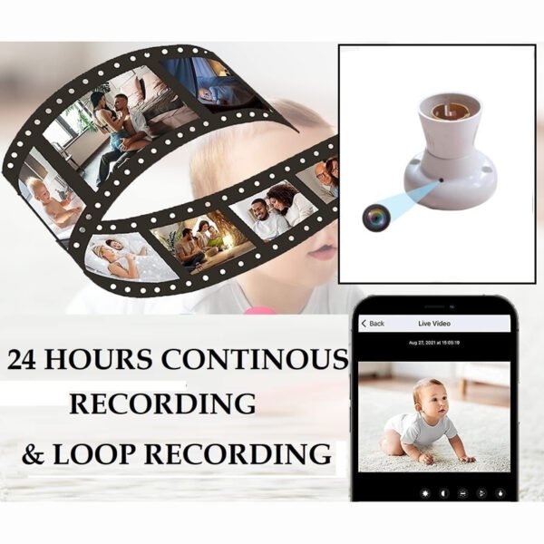 2 in 1 Spy Bulb Holder Camera for Home Spy World