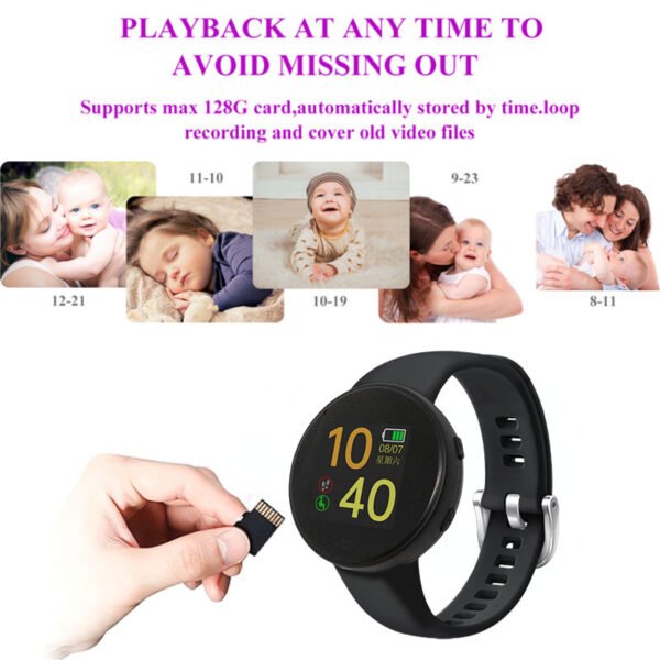 1080P HD Mini HD WiFi Smart Watch Spy Camera with Mobile Connectivity ...