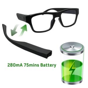 1080P Full HD Live Streaming WiFi Eye Glasses Wireless Spy Camera ...