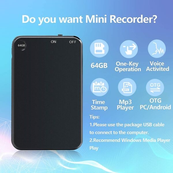 Best Spy Audio Recorder Device with 32GB Spy World