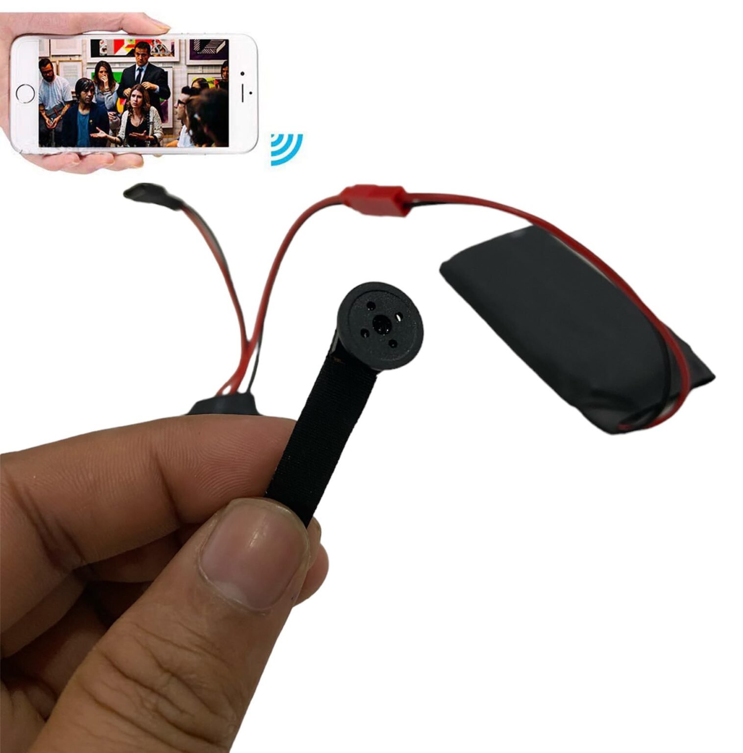 Full HD Wifi Live Monitoring Spy Button Camera, Hidden Camera Portable ...