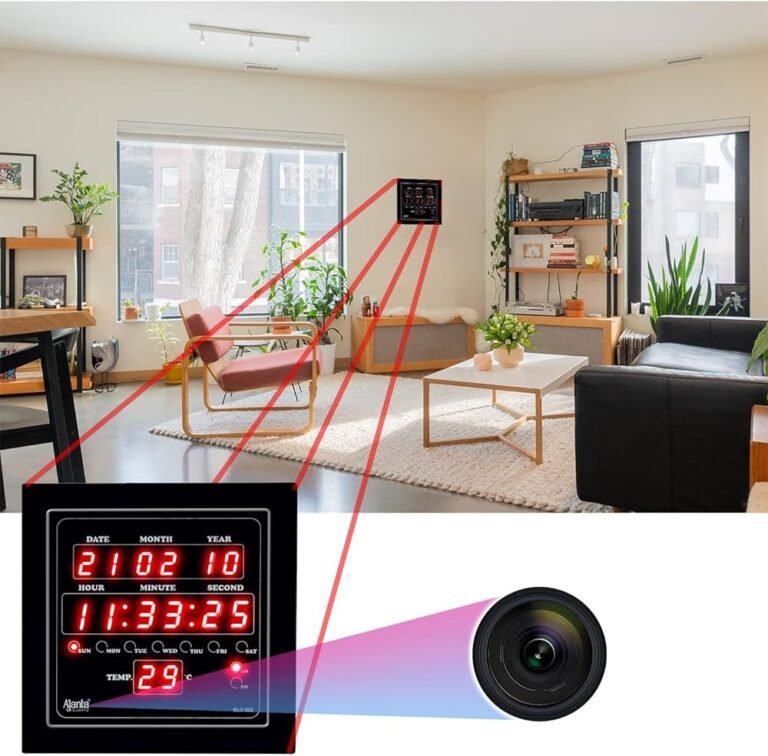 Full HD 5G Digital Wall Clock Spy Camera with Audio Recording, 5G SIM ...