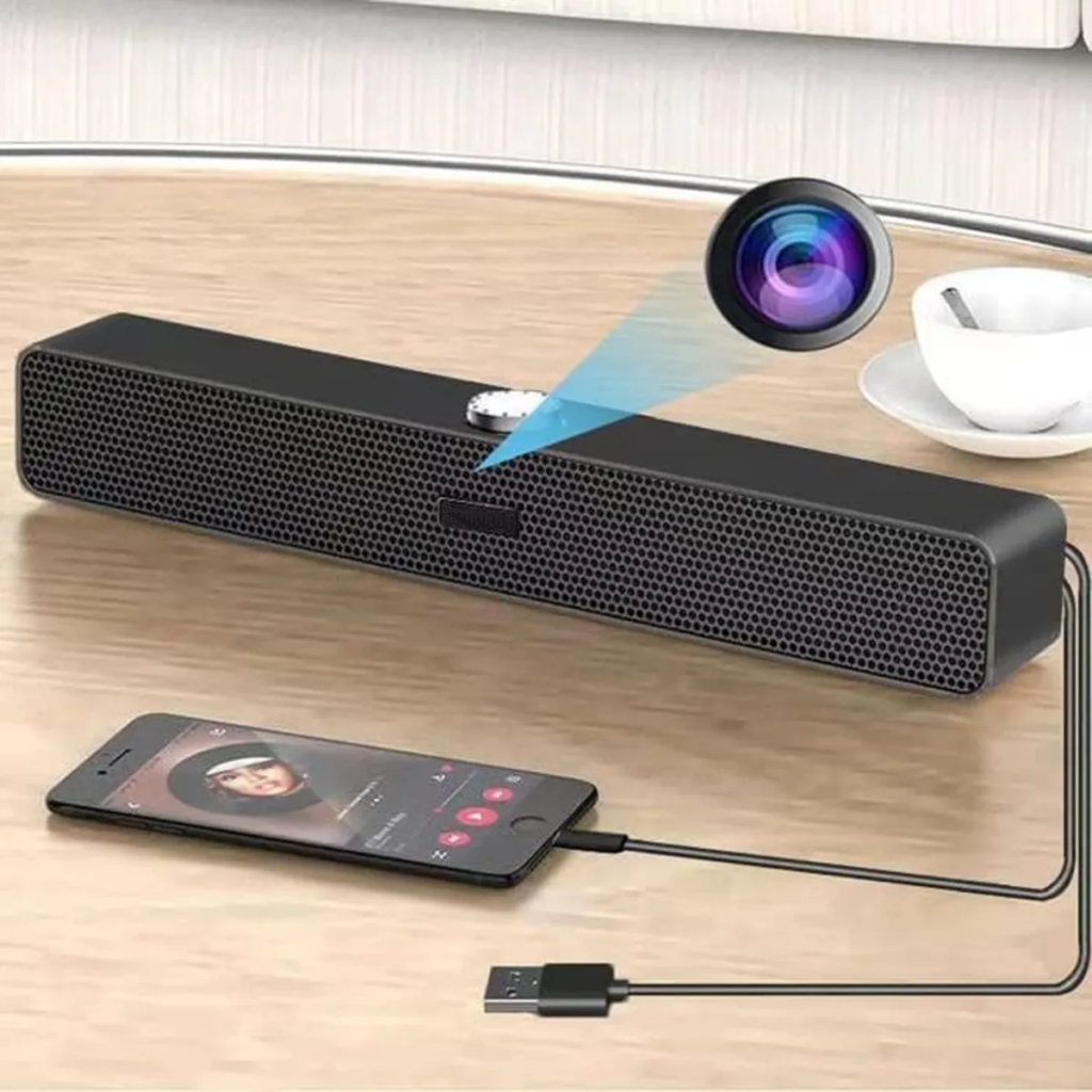 4K Full HD Sound Bar Spy Camera, Speaker Hidden Camera with Motion ...